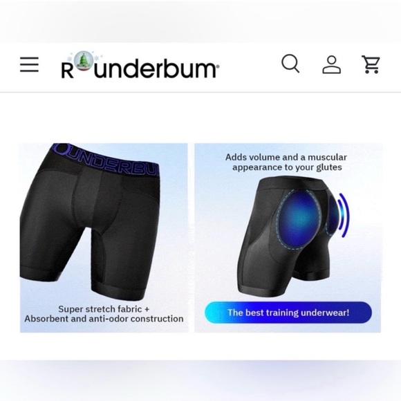 Rounderbum | Underwear & Socks | Rounderbum Black Boxer Briefs For Men ...